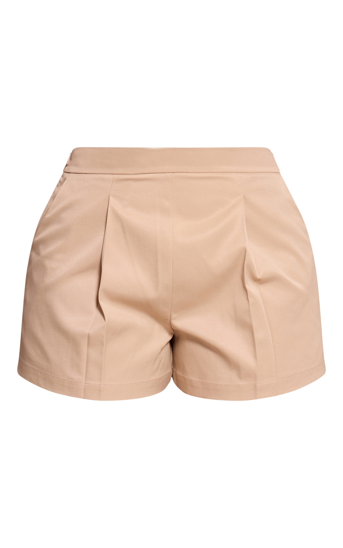 Petite Beige Tailored Pleated Shorts | Petite | PLT