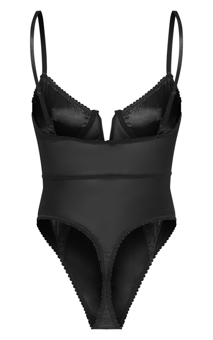 Black Mesh Frill Trim V Front Body | Lingerie & Nightwear | PLT IRE