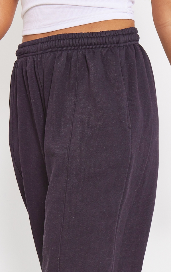 Black Pintuck Detail Oversized Track Pants | Sweat | PLT AUS