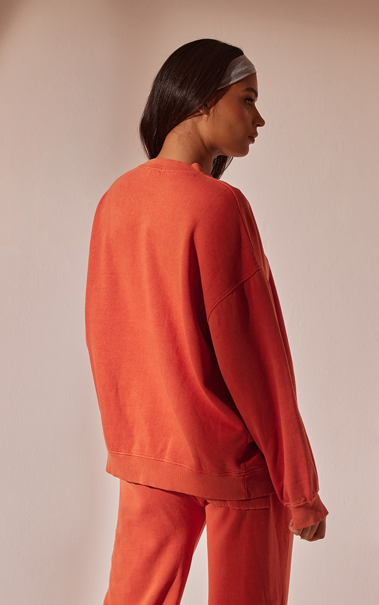 Plt Rust Sport Embroidered Sweatshirt | PrettyLittleThing