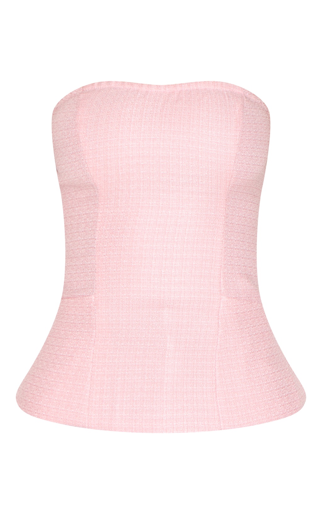 Pink Boucle Longline Bandeau | Tops | PLT AUS