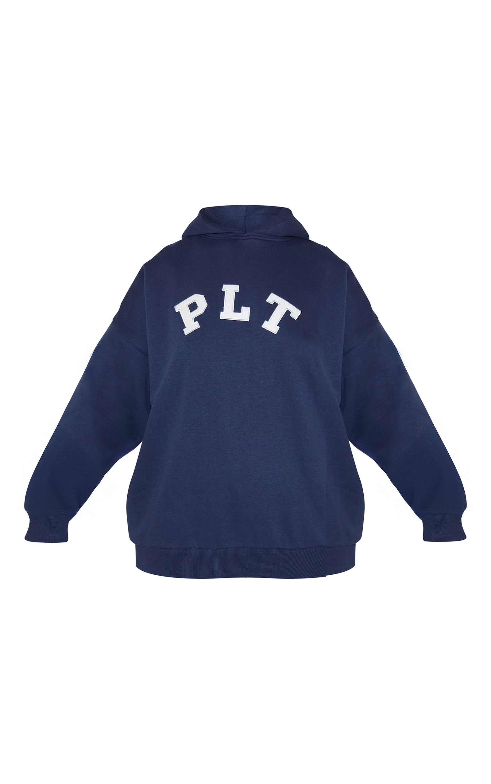 PRETTYLITTLETHING Navy Logo Oversized Hoodie | Athleisure | PLT IRE