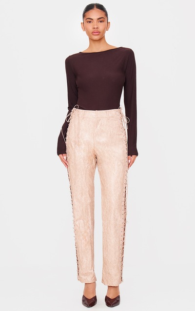 Lace Up Pants | PrettyLittleThing USA