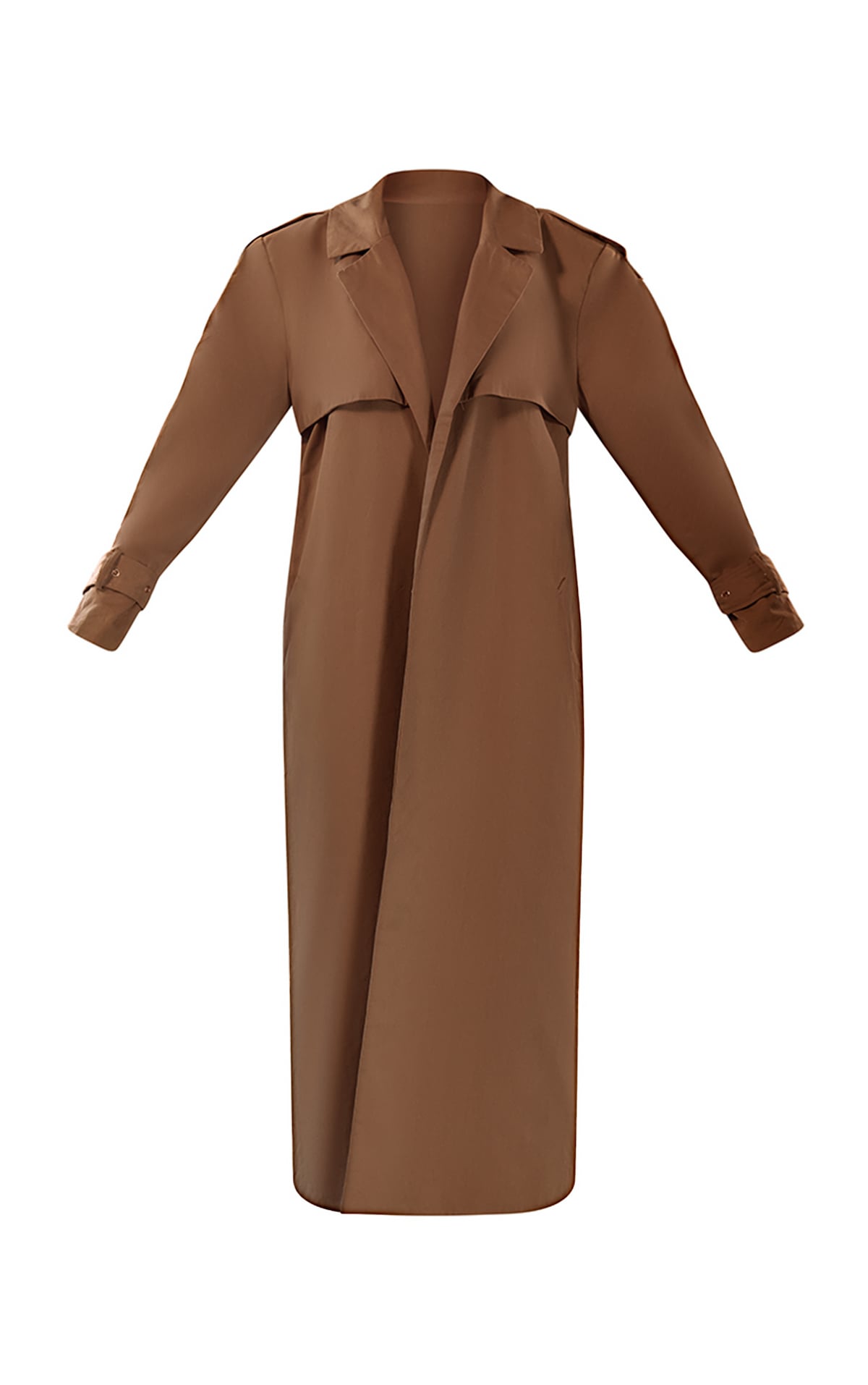 PLT Label Taupe Belt Shoulder Pad Trench Coat | Outerwear ...