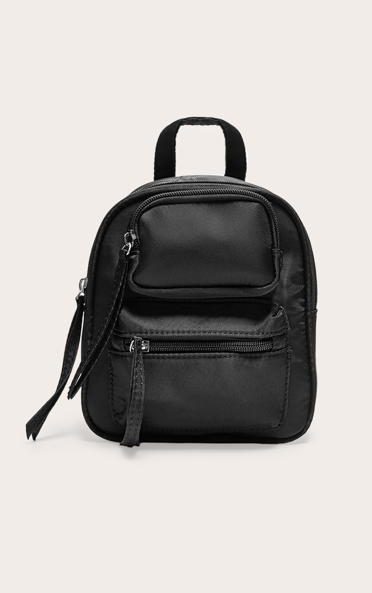 Black Nylon Pocket Mini Backpack | Accessories | PLT