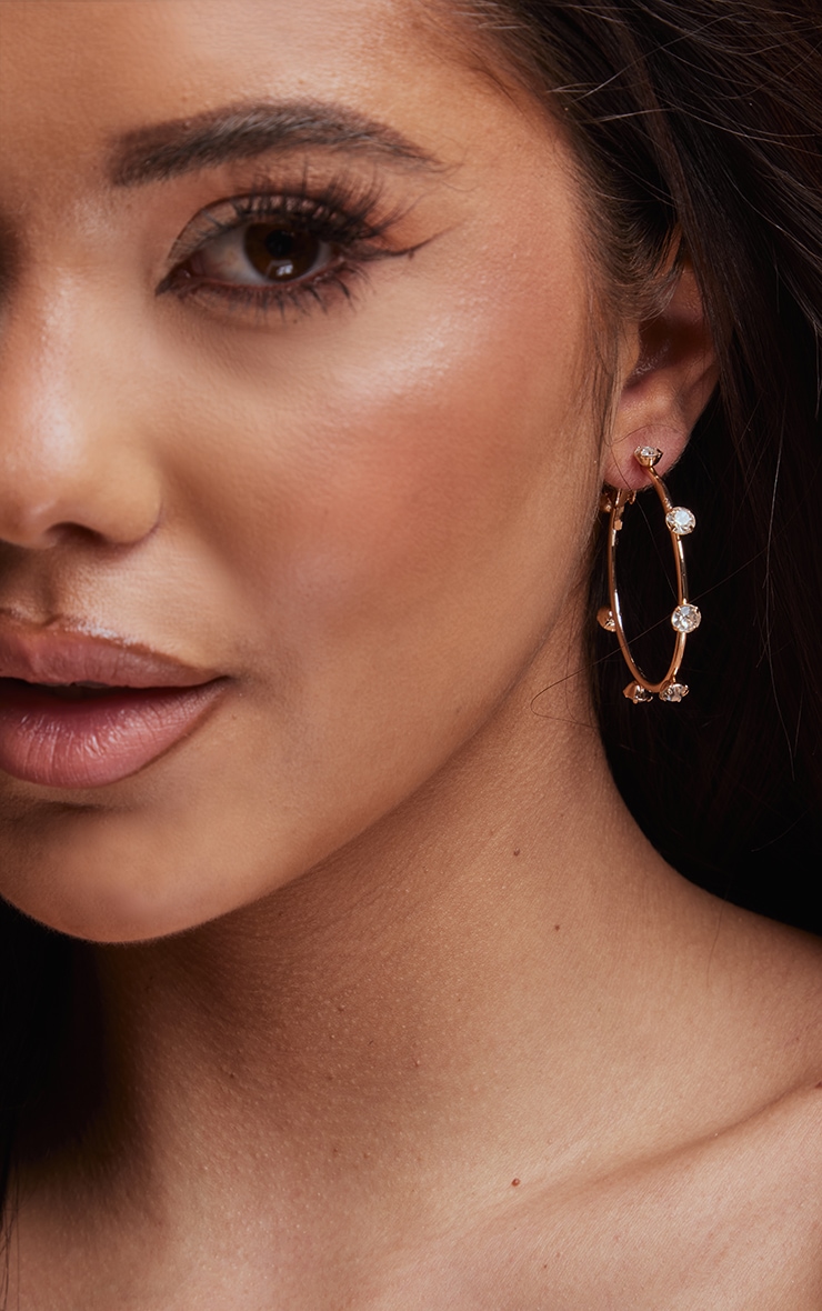 Crystal small hoop earrings store