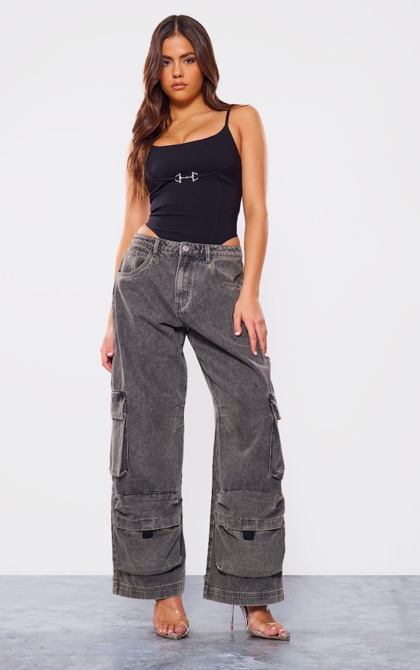 Black Dip Hem Hardware Detail Top | Tops | PLT