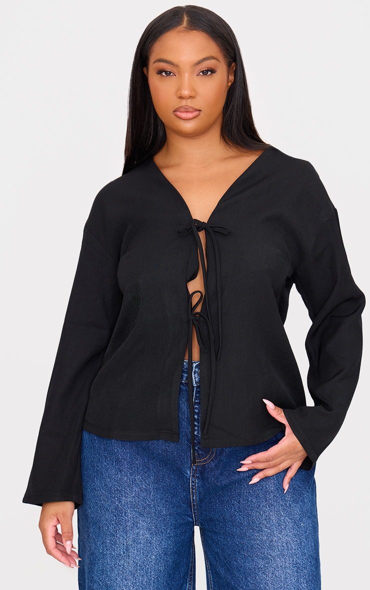 Tie Front Tops | Tie Front Blouses | PrettyLittleThing