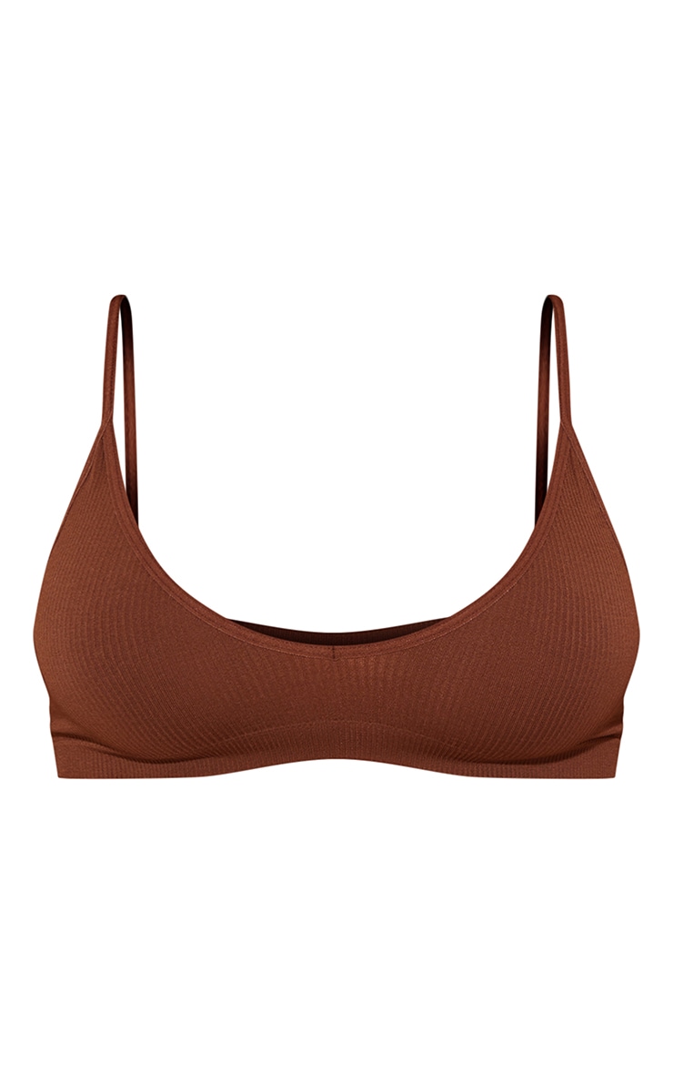 Brown Rib Seamless Scoop Neck Bra 3 Pack | Lingerie & Nightwear ...