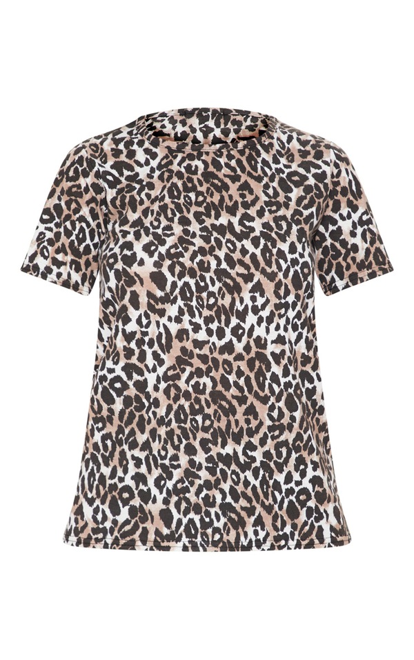 Tan Leopard Print Tshirt | Tops | PLT