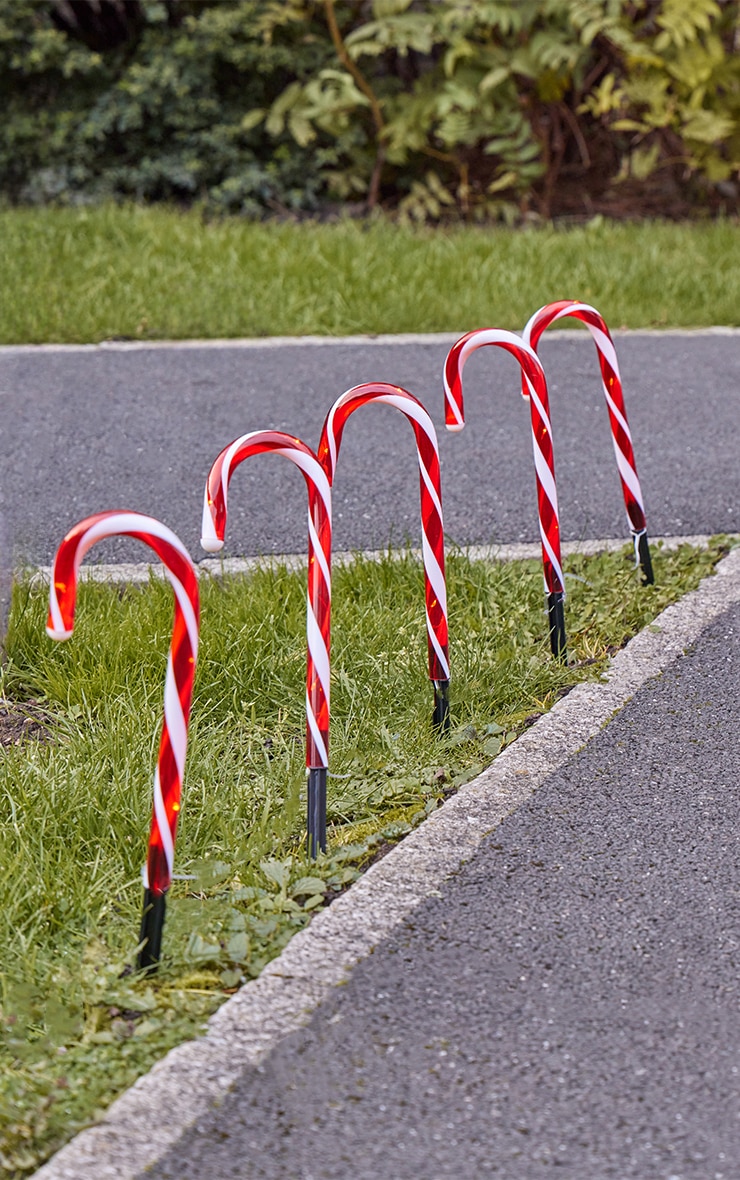 Christmas Candy Cane Stake Lights 5 Pack | Accessories ...