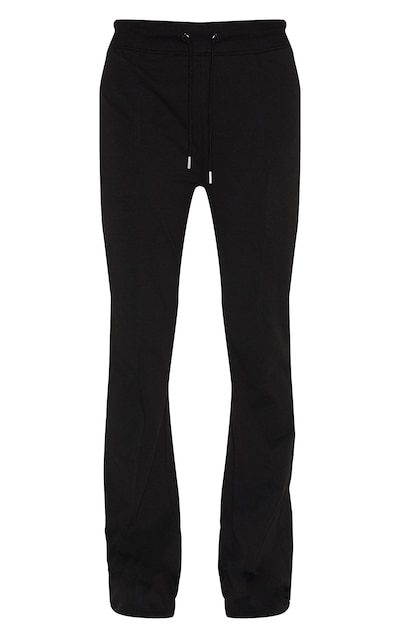 Black Cotton Seam Detail Mid Rise Skinny Flares | Co-ords | PLT USA