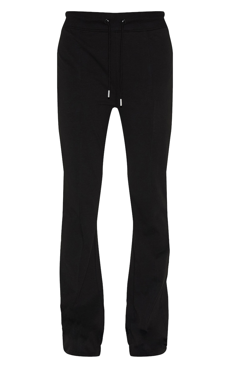 Black Cotton Seam Detail Mid Rise Skinny Flares | Co-ords | PLT USA