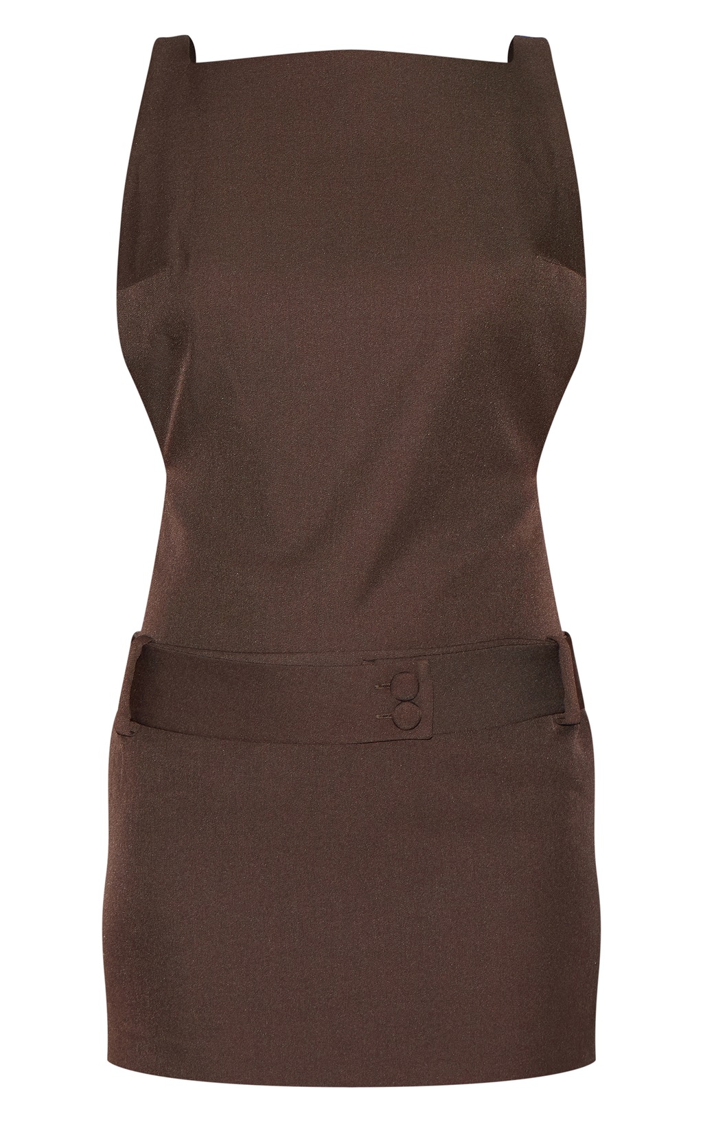 Deep Chocolate Belt Detail Shift Dress | Dresses | PLT