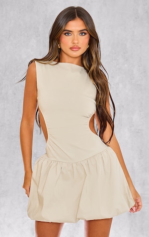 Stone Stretch Woven Cut Out Backless Shift Dress | Dresses ...