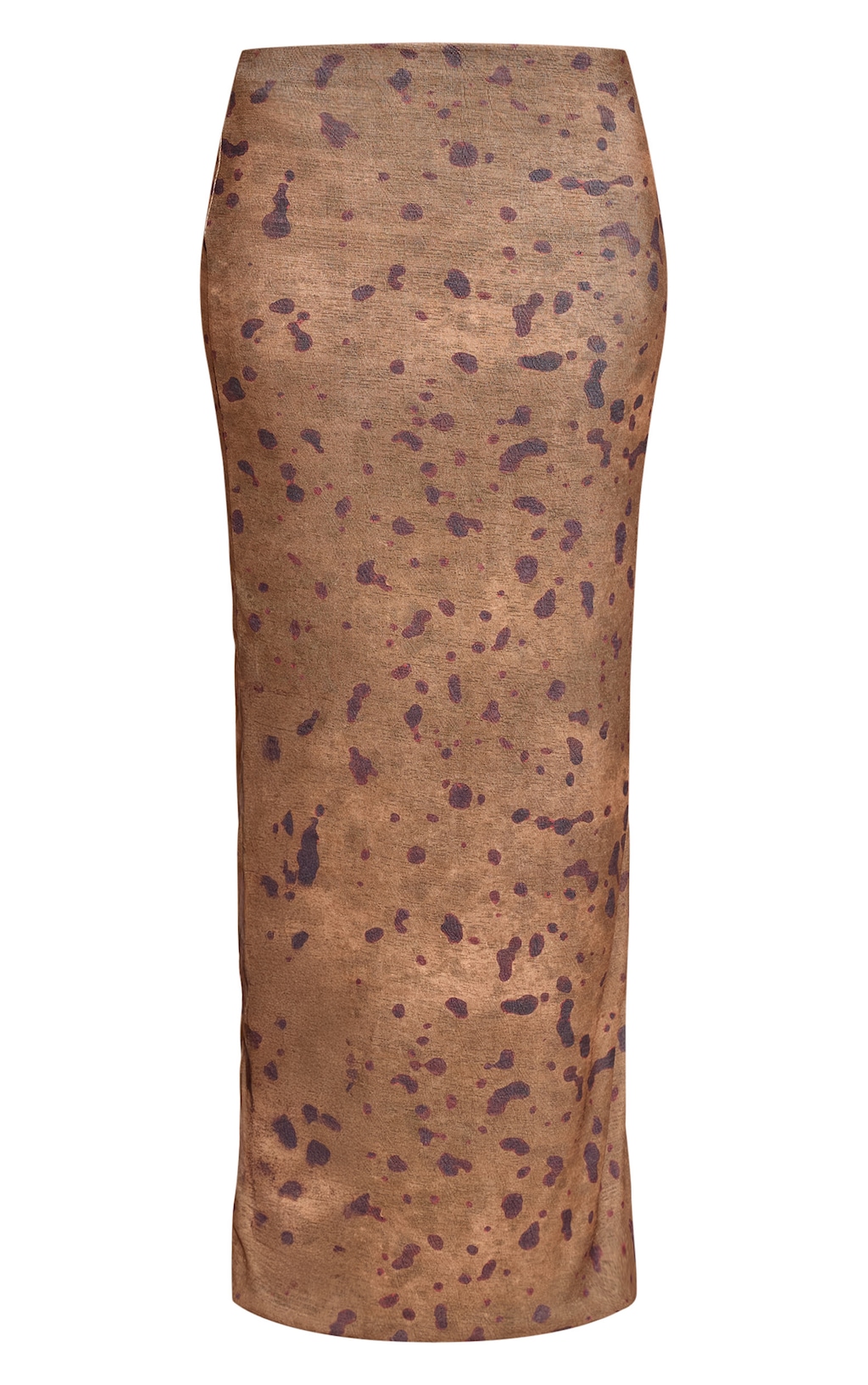 Khaki Abstract Onion Skin Low Rise Maxi Skirt | Co-ords ...