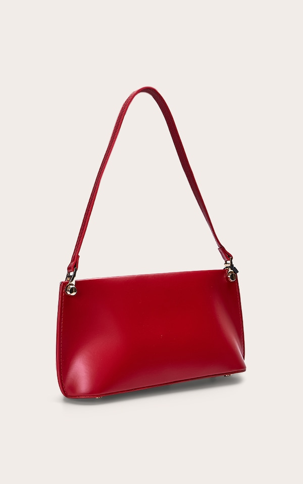 Red Matte Shoulder Teardrop Strap Bag | Accessories | PrettyLittleThing USA