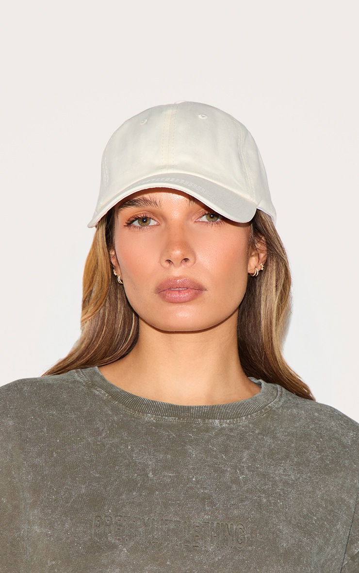 Cream Cotton Cap | Accessories | PrettyLittleThing