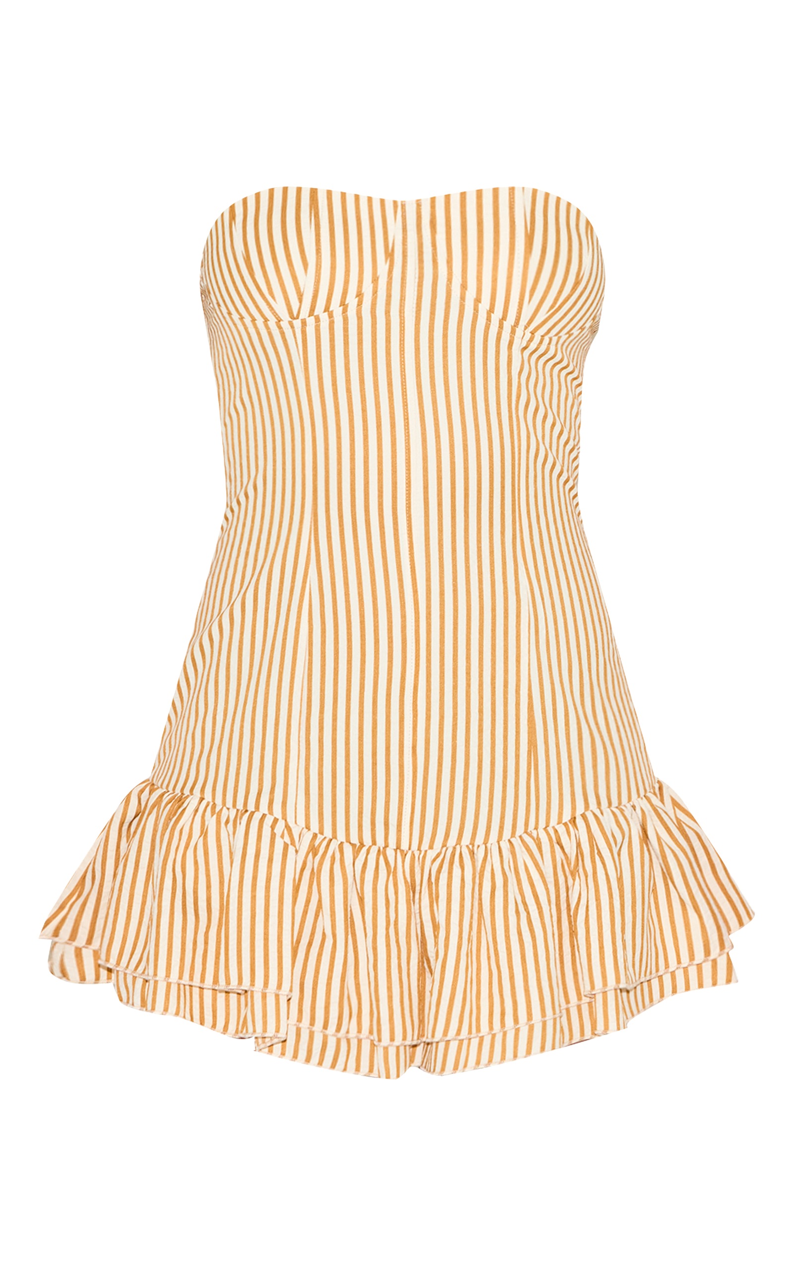 Petite Mustard Pinstripe Mini Dress | Petite | PLT IRE