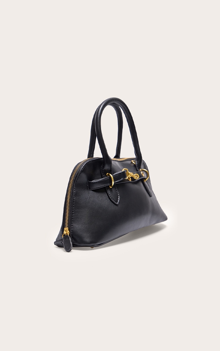 Black Mini Pu Bowling Handbag | Accessories | PLT