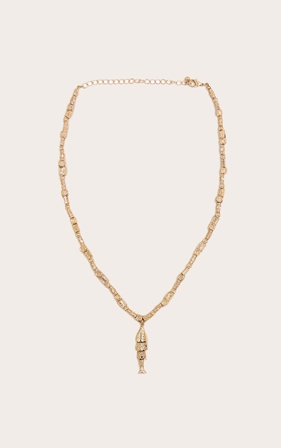Gold Fish Chain Detail Necklace | Accessories | PLT