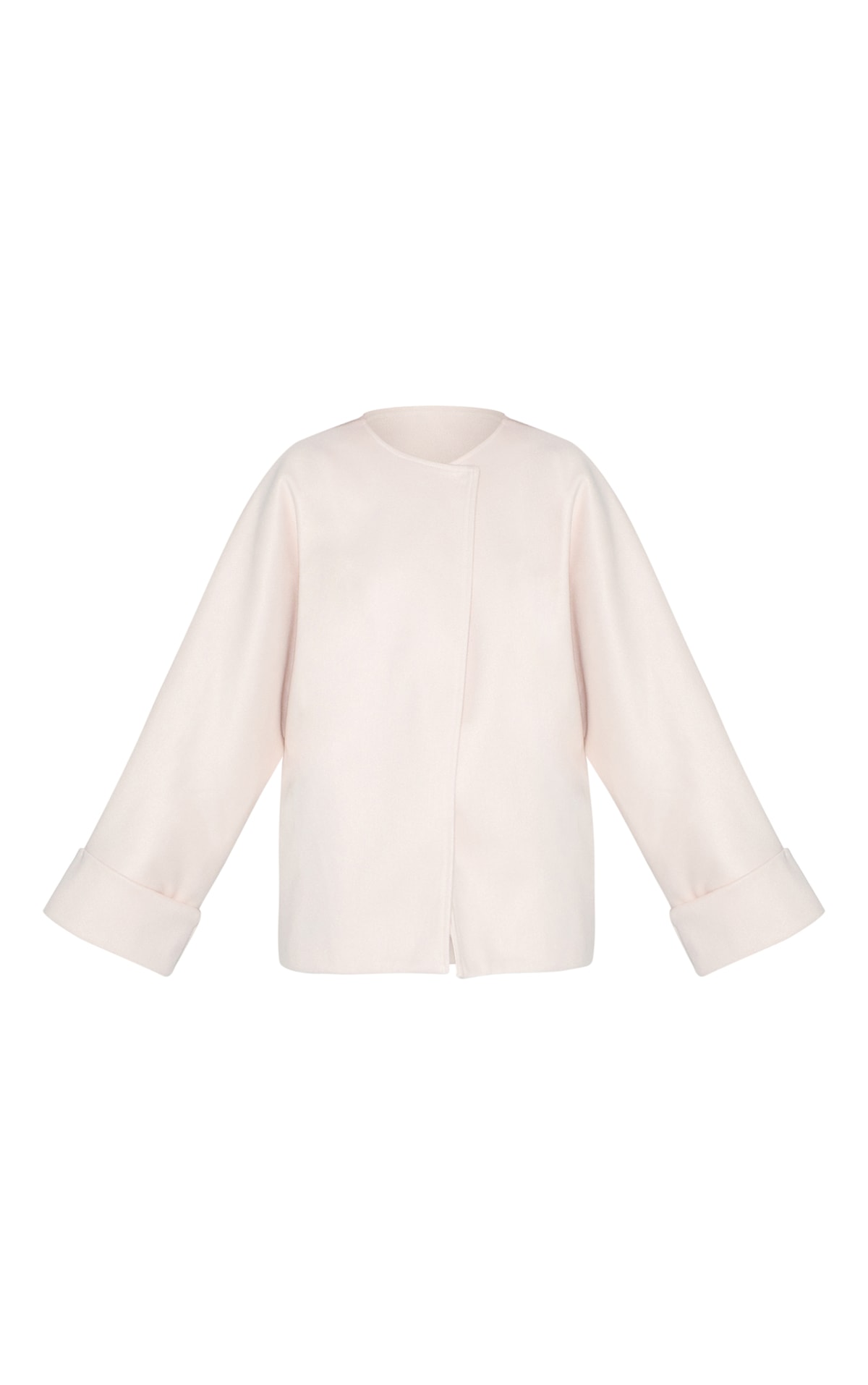 Cream Wool Look Batwing Jacket | Outerwear | PrettyLittleThing USA