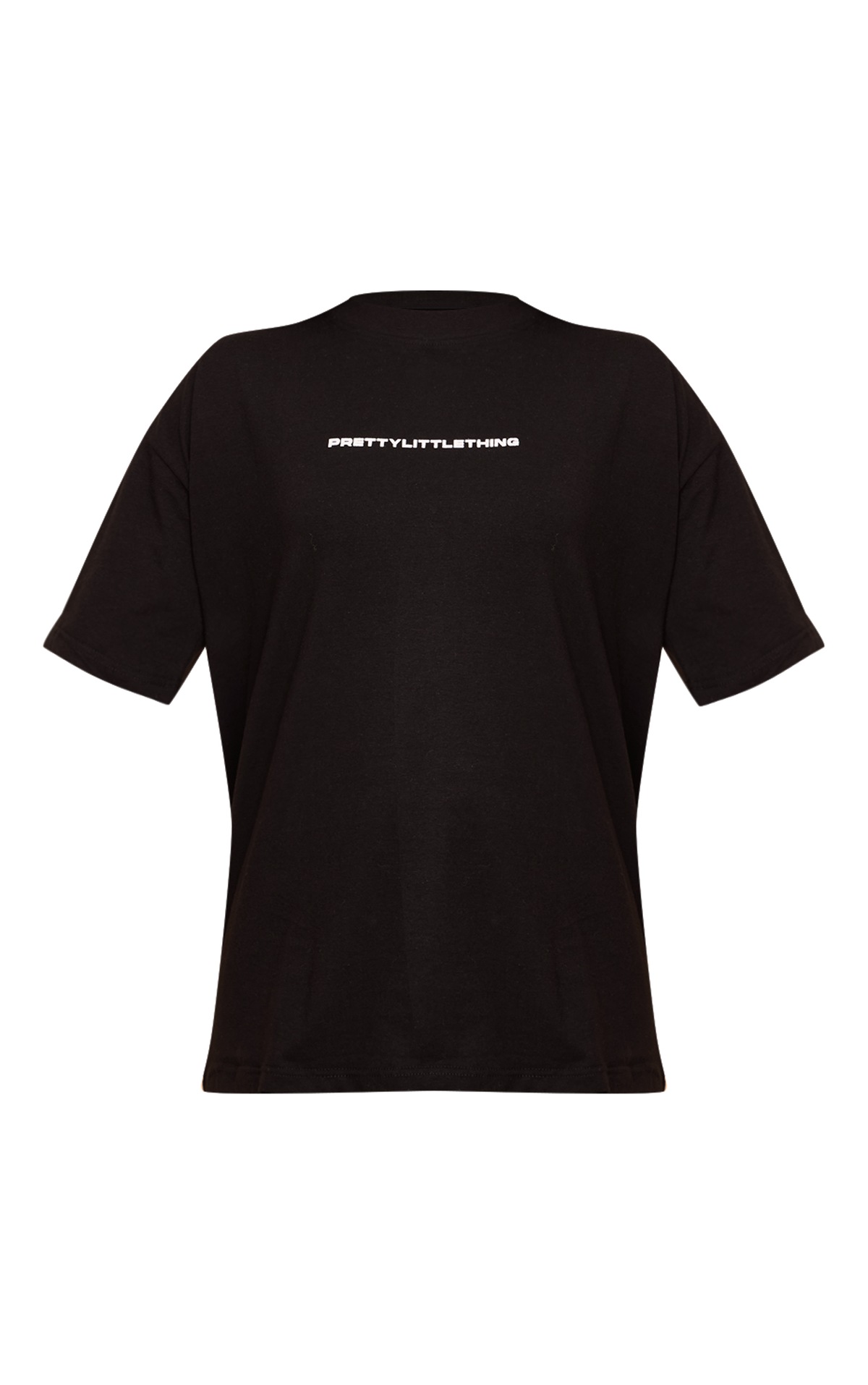 PRETTYLITTLETHING Black Print Oversize T Shirt | Co-ords | PLT AUS