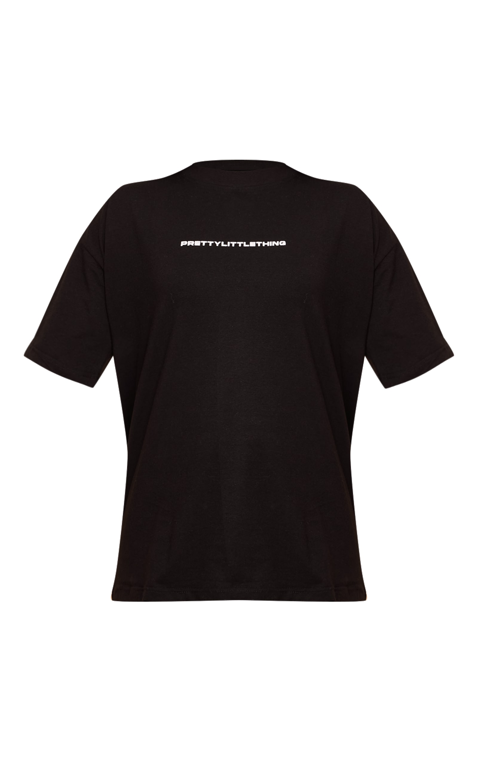 PRETTYLITTLETHING Black Print Oversize T Shirt | Co-ords | PLT