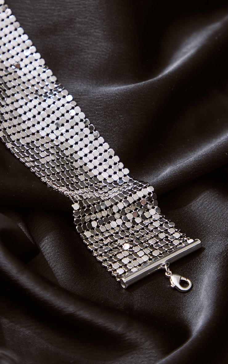 Silver Chunky Chainmail Choker | Accessories | PrettyLittleThing USA