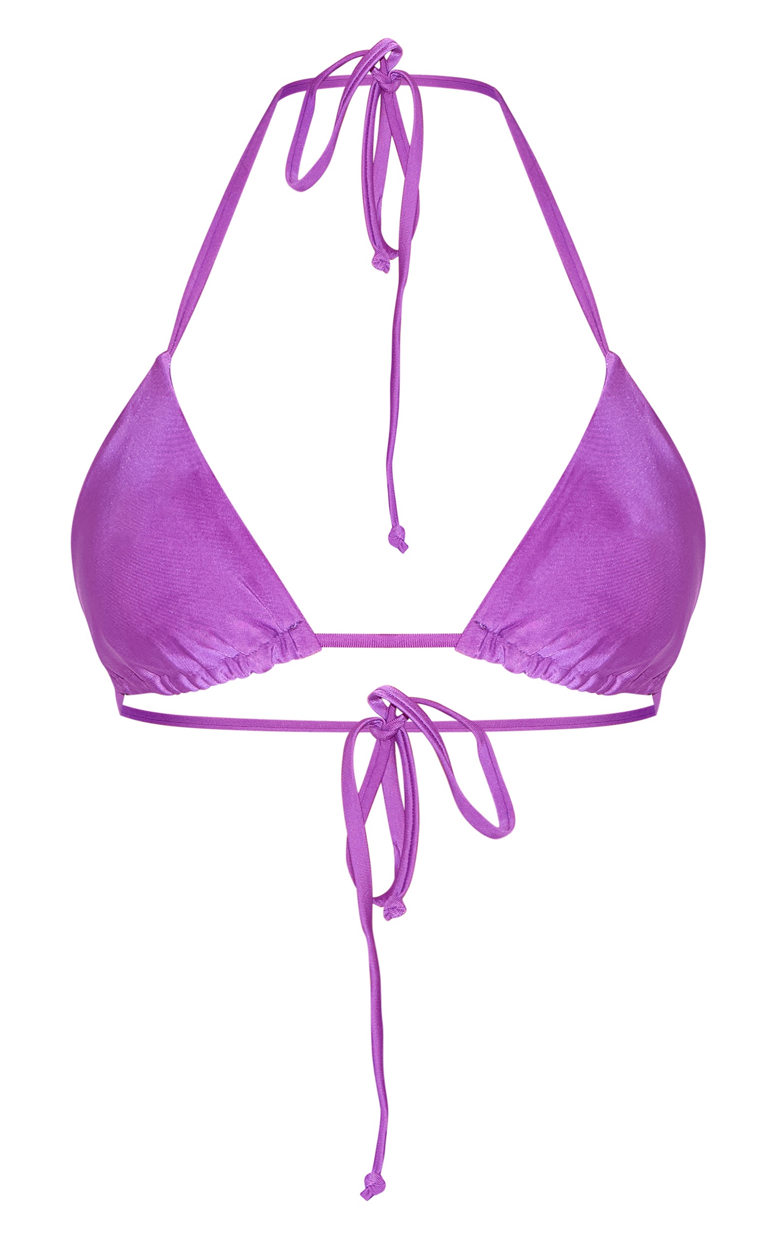 Purple Mix & Match Triangle Bikini Top | Swimwear | PrettyLittleThing USA