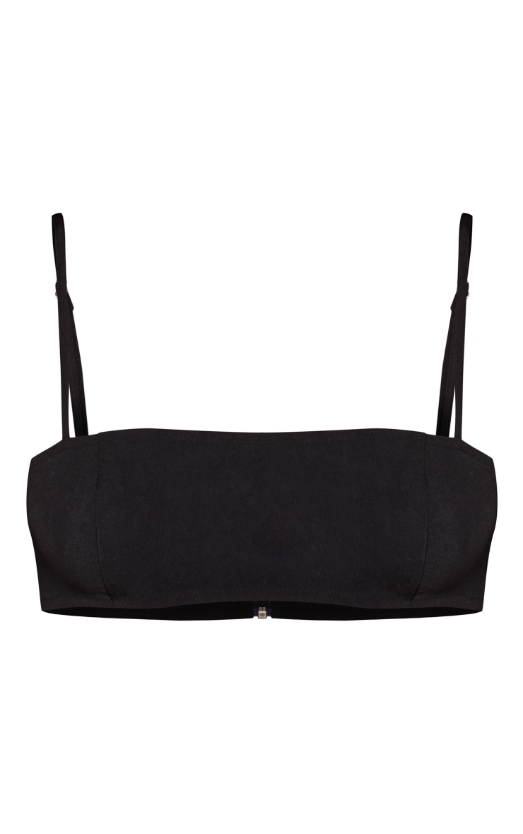 Black Tailored Micro Spaghetti Strap Bralette | PrettyLittleThing AUS