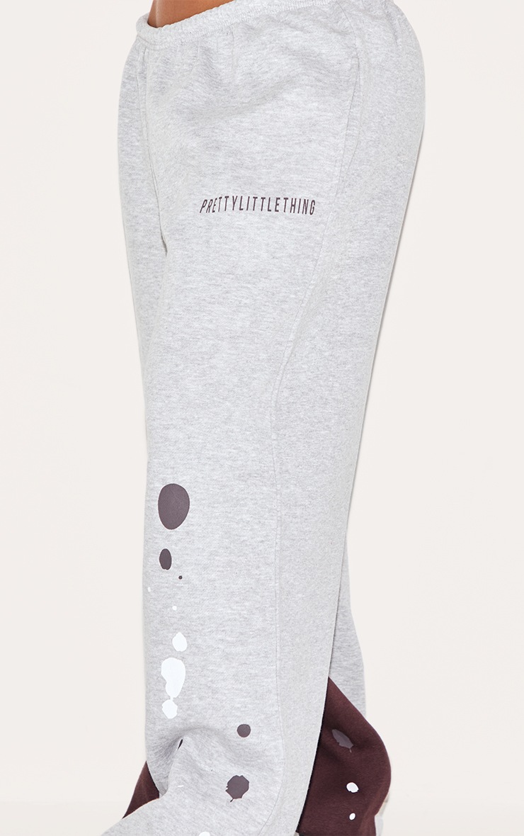 Shape Grey Marl Paint Splat Wide Leg Joggers | Shape | PLT