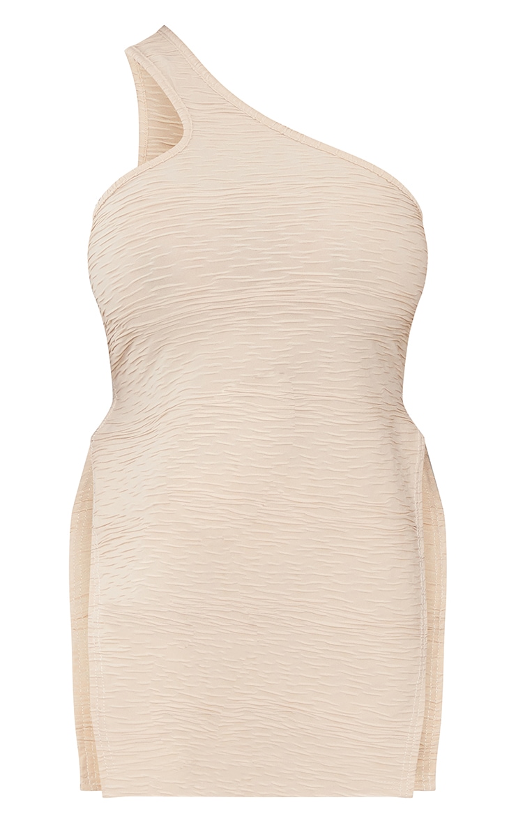 Shape - Top gris pierre texturé à bretelle unique et coté fendu ...