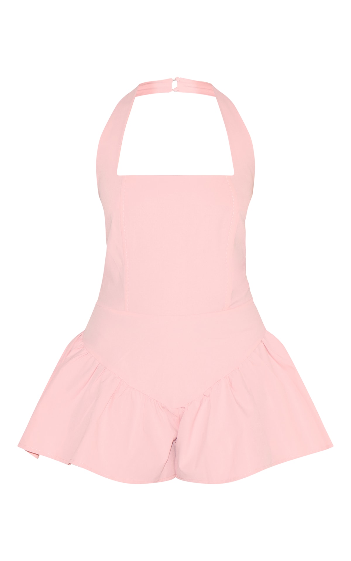 Pale Rose Square Neck Drop Waist Floaty Playsuit | Dresses | PLT