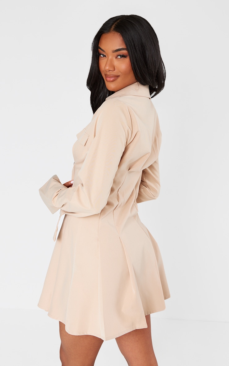 Stone Poplin Pleated Flared Sleeve Shirt Dress | Dresses Stone Poplin Pleated Flared Sleeve Shirt Dress | Dresses