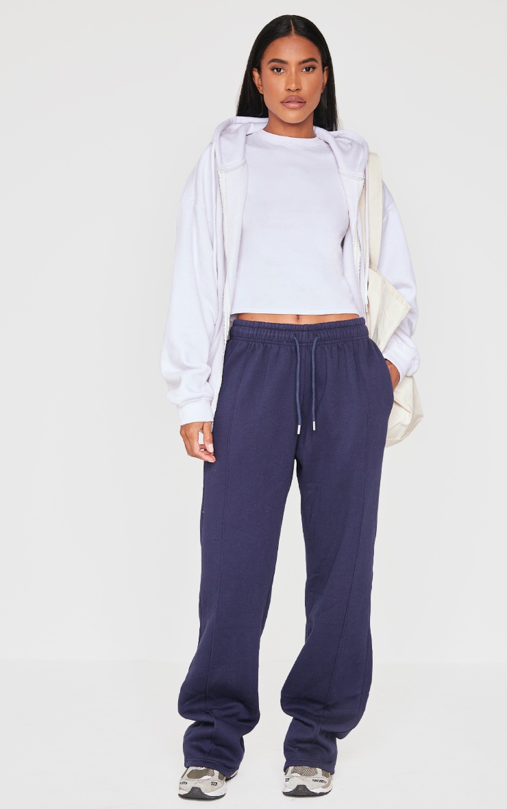 Navy Basic Wide Leg Sweatpants | Sweat | PrettyLittleThing USA