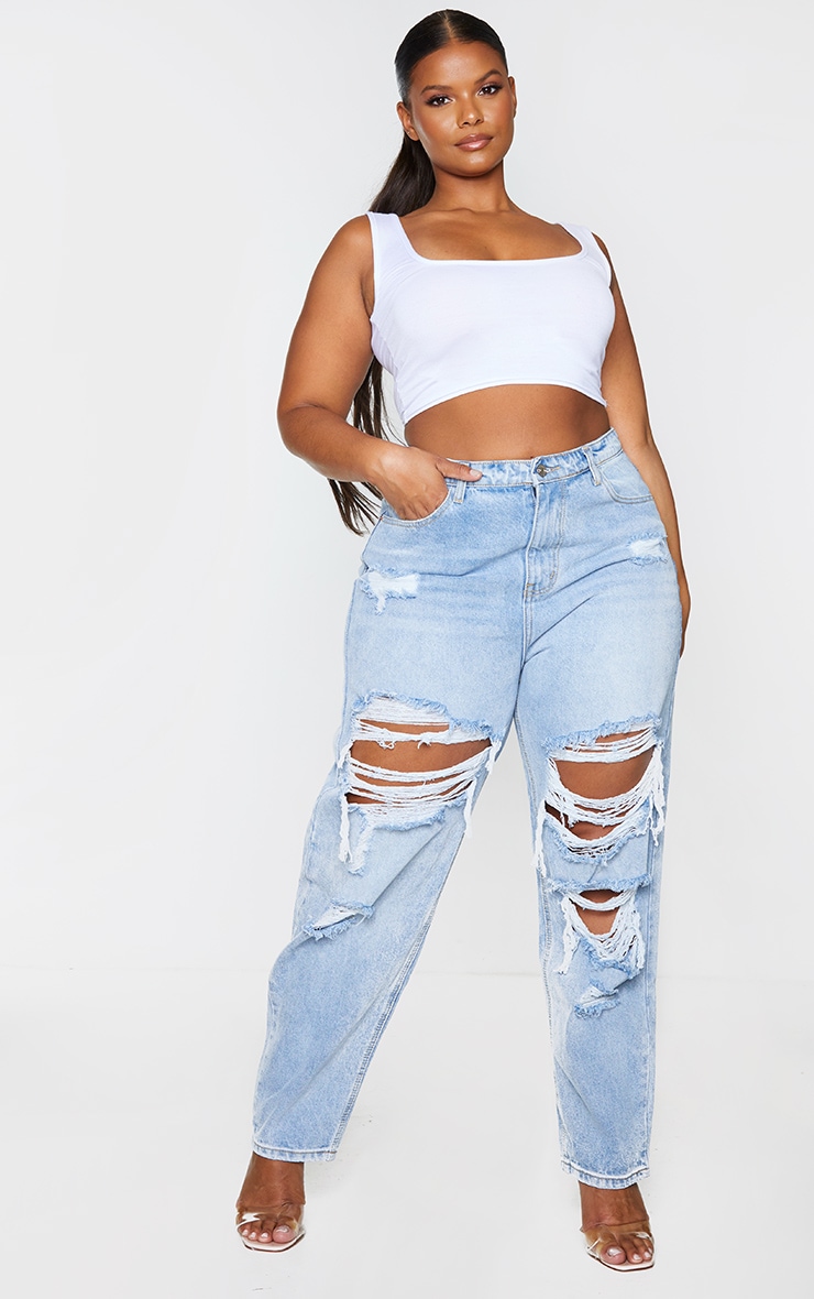 Mom Jeans | Ripped Mom Jeans | PrettyLittleThing