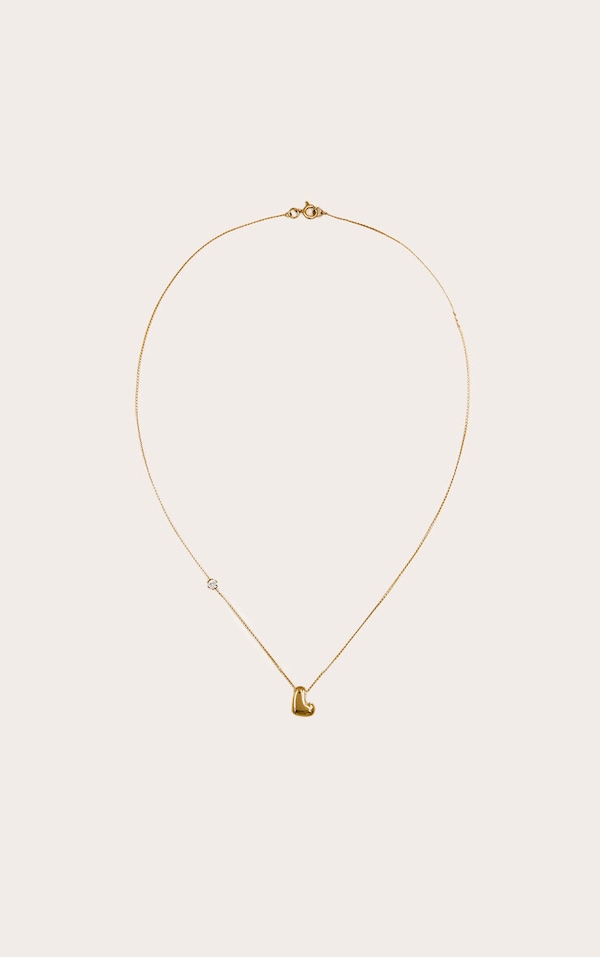 Gold Water Resistant Bubble Initial L Necklace | Accessories | PLT