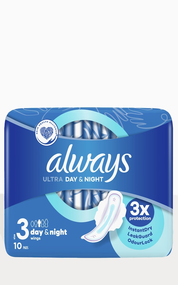 Always Ultra Night Sanitary Pads 10 Pack | PLT