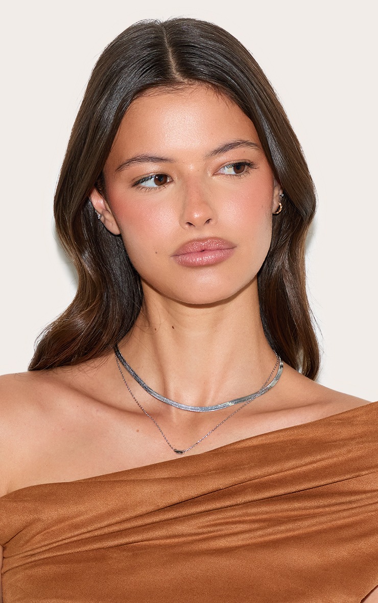 Silver Mini Diamante Layered Necklace | Accessories | PLT