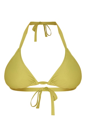 Plus Olive Basic Triangle Bikini Top | Plus Size | PLT