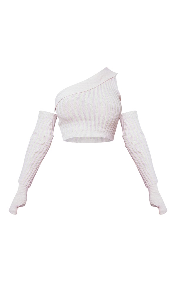 Petite Lilac Knitted Cut Out Long Sleeved Top | Petite | PLT