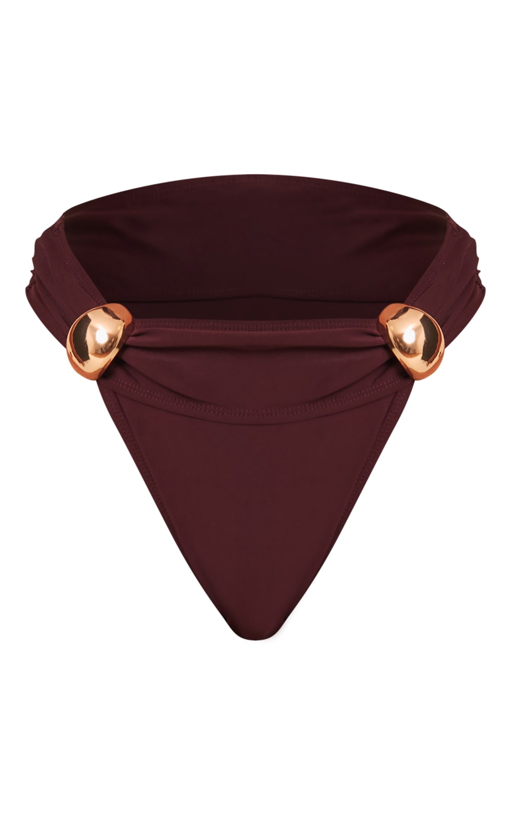 Shape Plum High Leg Gold Trim Bikini Bottoms | Shape ...