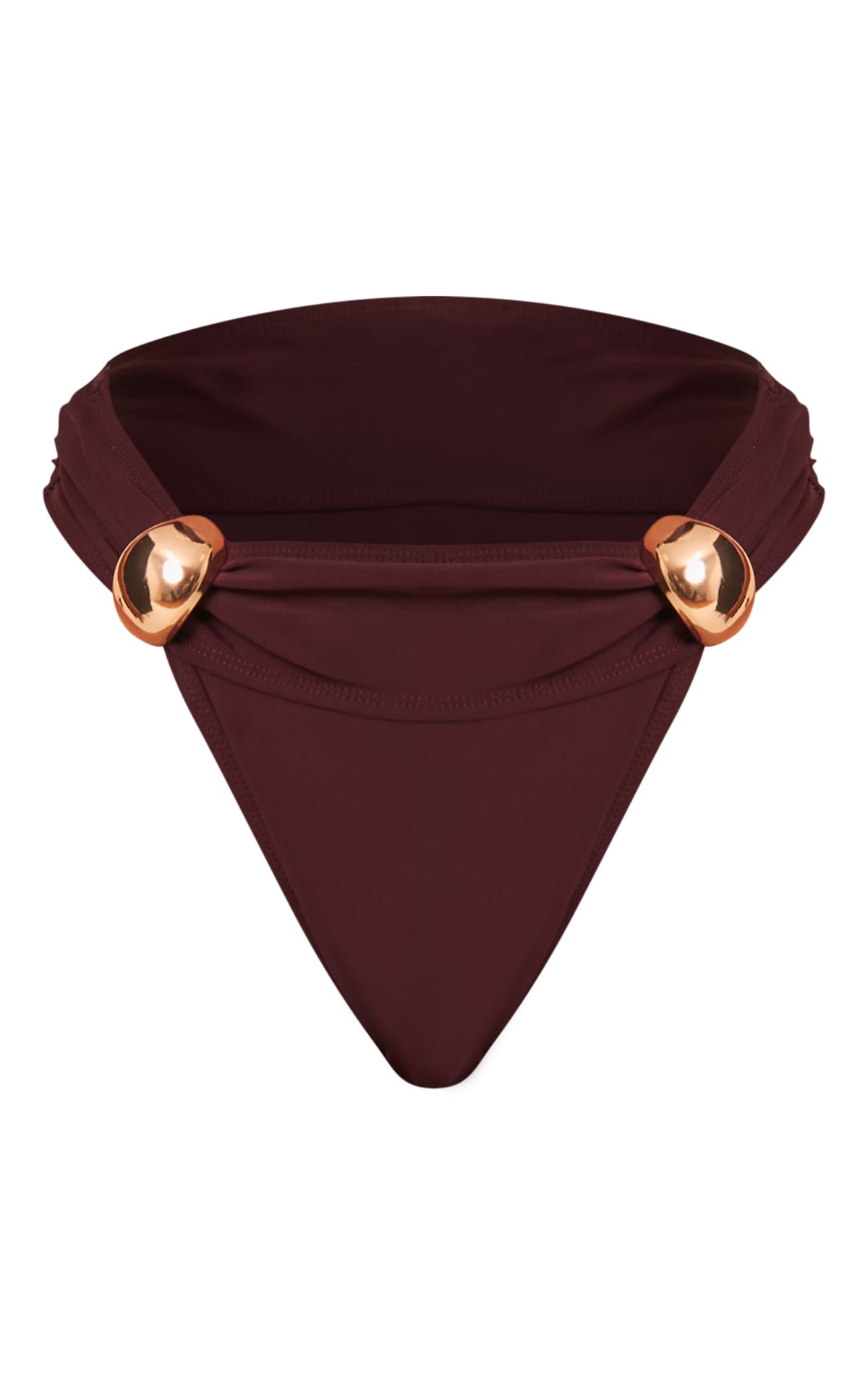 Shape Plum High Leg Gold Trim Bikini Bottoms | Shape | PLT