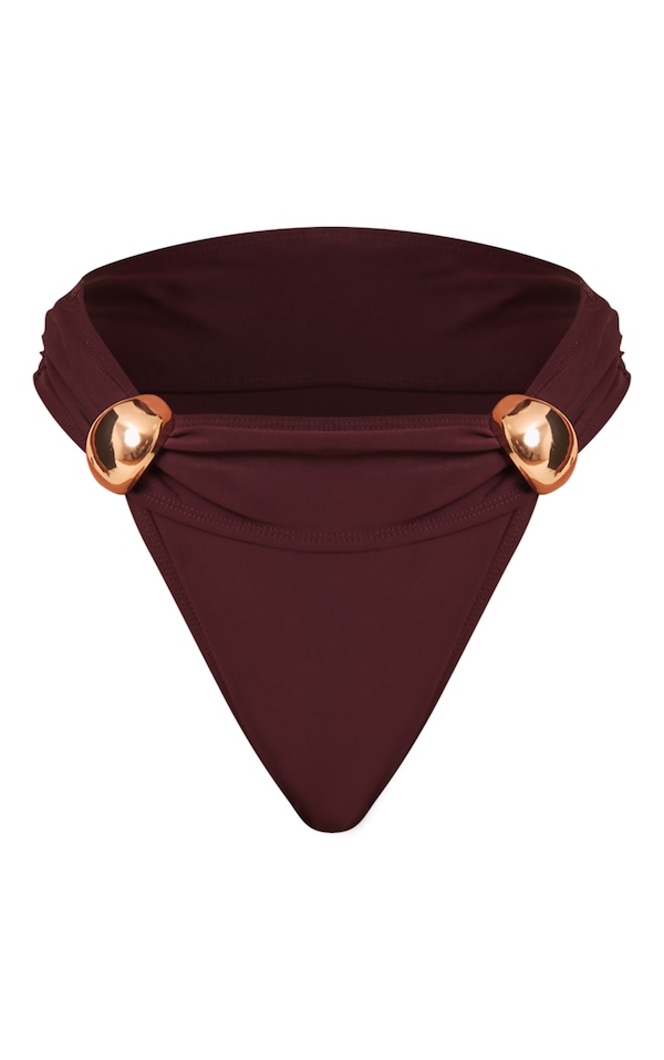 Shape Plum High Leg Gold Trim Bikini Bottoms | Shape | PLT