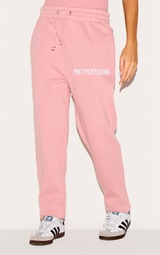 PLT Light Pink High Waist Cuffed Sweatpants | Sweat | PrettyLittleThing USA