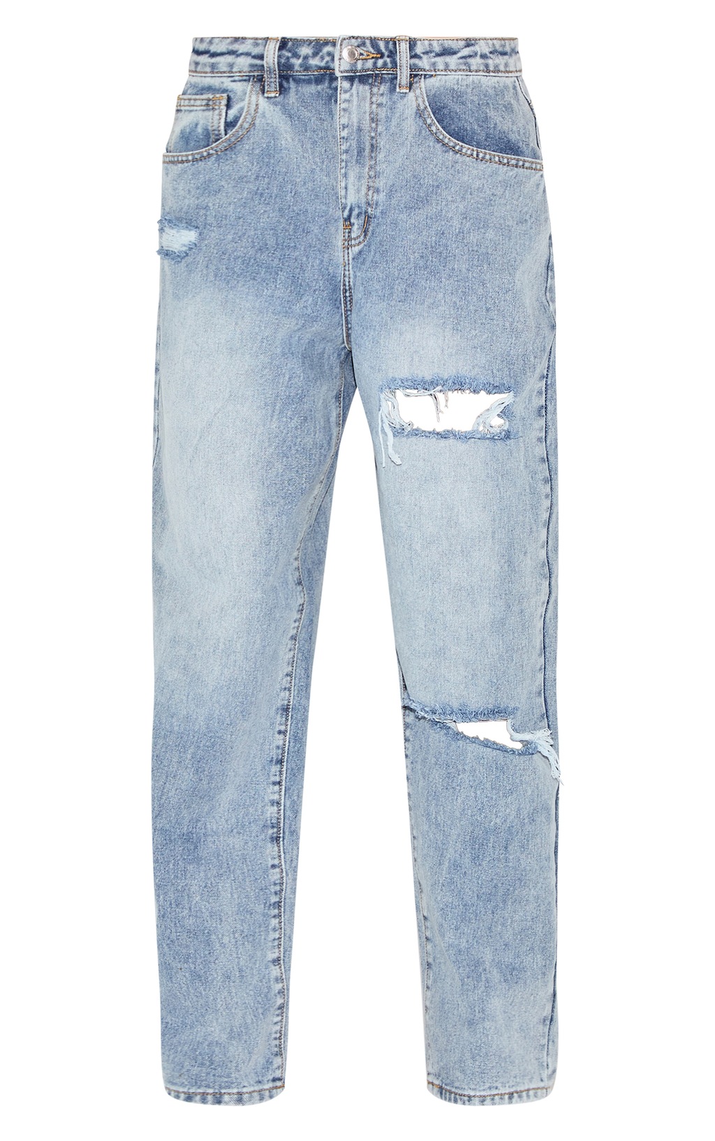 PLT Light Blue Wash Open Knee Boyfriend Jeans | Denim ...