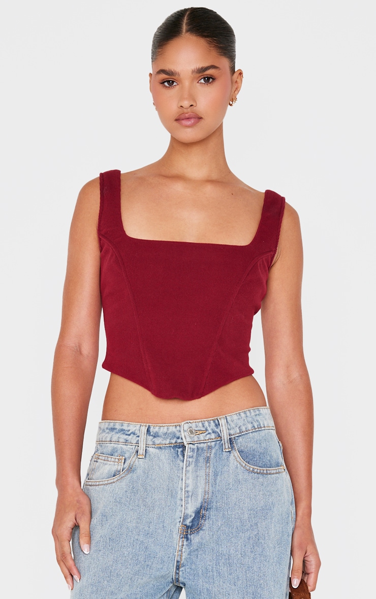 Women's Red Tops | Burgundy Tops | PrettyLittleThing