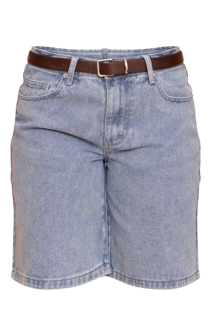 Tall Light Blue Wash Denim Jorts | Tall | PLT USA