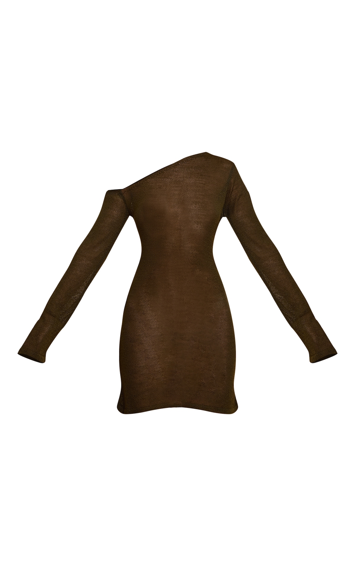 Olive Asymmetric Filigree Dress | Knitwear | PLT